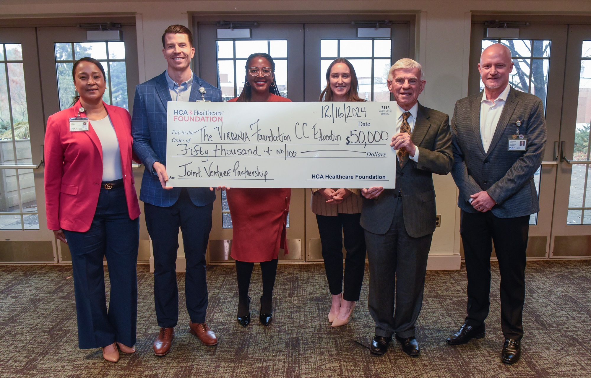 HCA grant for healthcare education presented at Virginia Western - News ...
