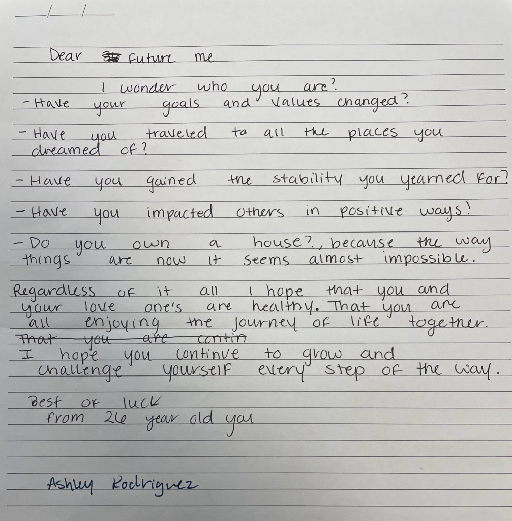Ashley Rodriguez – Letter to My Future Self – Virginia Western ...